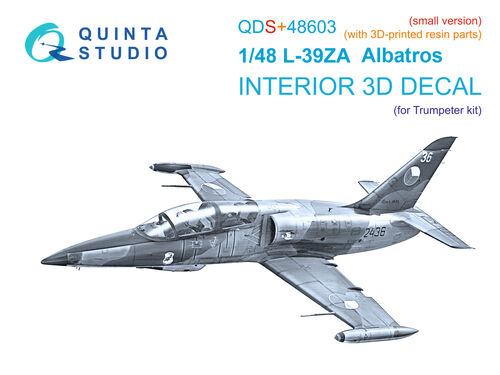 Quinta Studio QDS+48603 Aero L-39 ZA - 3D-Printed & Coloured Interior Small Version with 3D-Printed Resin Parts (for Trumpeter Kits)