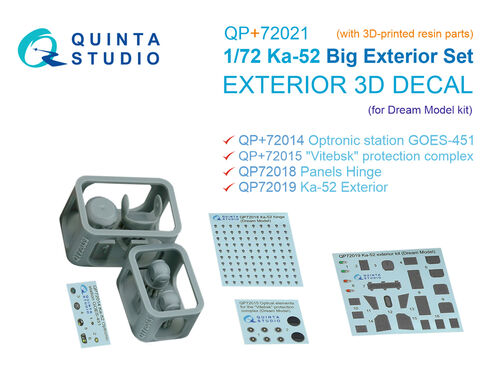 Quinta Studio QP+72021 Kamov Ka-52 - Big Exterior Set (for Dream Model Kits)