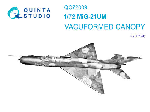 Quinta Studio QC72009 MiG-21UM - Vacuumed Clear Canopy (for Kovozavody Prostejov Kits)