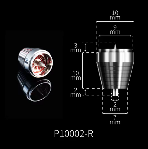 Galaxy-Model P10002-R Metal Nozzle Upgrade Set 1002 (Red)