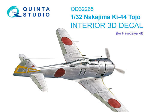 Quinta Studio QD32265 Nakajima Ki-44 Tojo - 3D-Printed & Coloured Interior (for Hasegawa Kits)