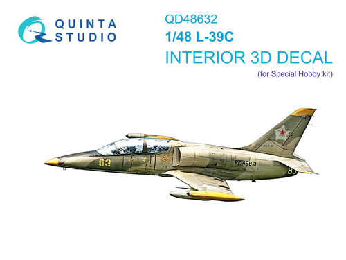 Quinta Studio QD48632 Aero L-39 C - 3D-Printed & Coloured Interior (for Special Hobby Kits)