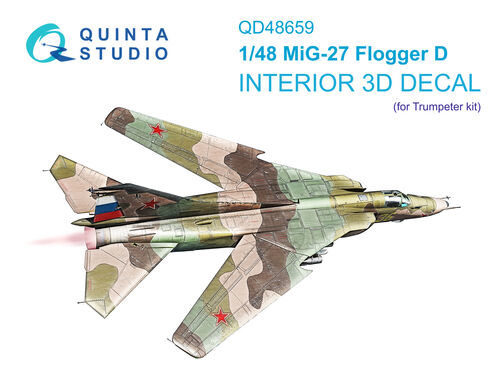 Quinta Studio QD48659 MiG-27 Flogger-D - 3D-Printed & Coloured Interior (for Trumpeter Kits)