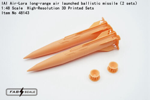 NEW! Fab Scale Fa48143 IAI Air-Lora - Long-Range Air Launched Ballistic Missile (3D-Printed / 2 pcs)