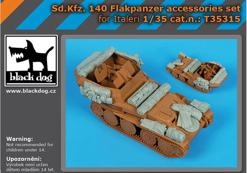 Black Dog T35315 Sd.Kfz 140 Flakpanzer - Accessories Set (for Italeri Kits)