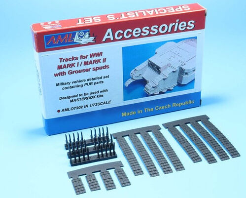 AML O7202 British WWI Tank Mark I/II - Tracks with Grouser Spuds (for Master Box Kits)