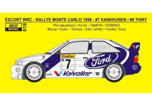 NEW! Rejimodel 018 Ford Escort WRC Rally Monte Carlo 1998 - Transkit (for Tamiya / Domino Kits)