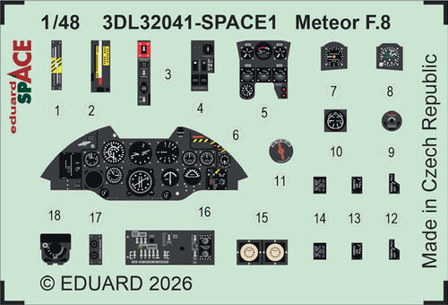 Eduard 3DL32041 Gloster Meteor F.8 - Space Set (for Revell Kits)