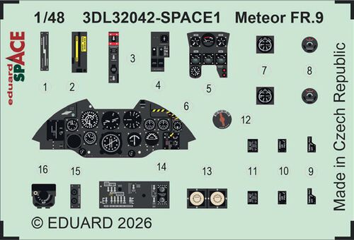 Eduard 3DL32042 Gloster Meteor FR.9 - Space Set (for Revell Kits)