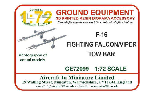 Aircraft In Miniature Ltd GE72099 F-16 Fighting Falcon / Viper - Tow Bar
