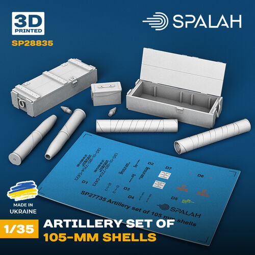 Spalah 28835 Artillery Set of 105 mm Shells (3D-Printed)