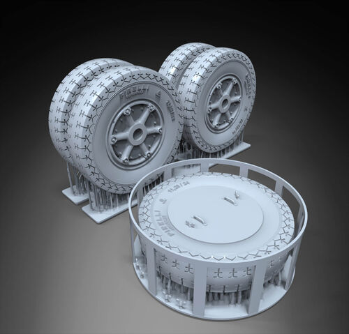 Royal Model di R. Reale 1156 AS42 Sahariana - Wheels Set (3D-Printed)