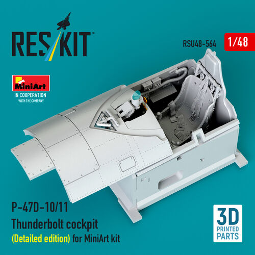 RES/KIT U48-0564 Republic P-47 D-10/11 Thunderbolt - Cockpit Detailed Edition (3D-Printed / for MiniArt Kits)