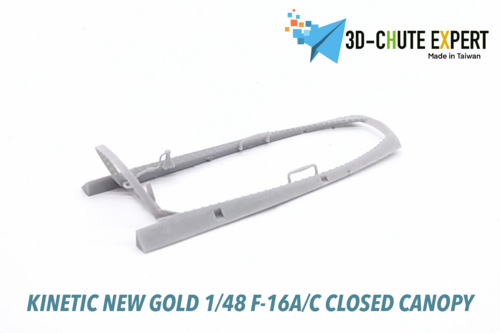 3D-CHUTE EXPERT 1320522 General Dynamics F-16 A/C - Closed Canopy Frame (for Kinetic New Gold Kits)