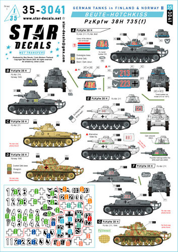 Star-Decals 35-3041 Beute Hotchkiss - German Tanks in Finland & Norway Part 2
