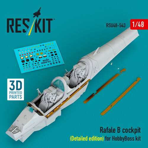 RES/KIT U48-0543 Dassault Rafale B - Cockpit Detailed Edition (3D-Printed / for Hobby Boss Kits)