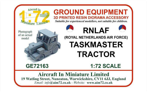 Aircraft In Miniature Ltd GE72163 Taskmaster Tractor - in RNLAF (Royal Netherlands Air Force) Service (3D-Printed)