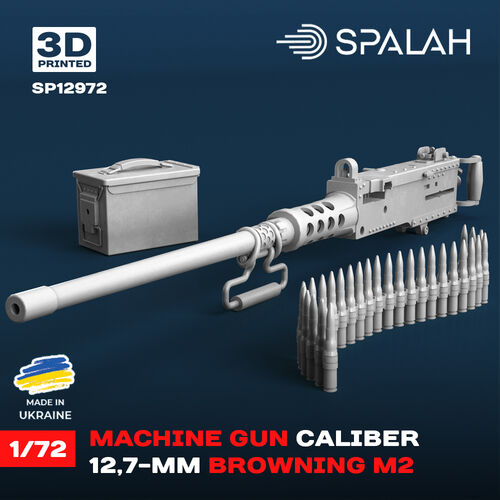 Spalah 12972 12.7 mm Browning M2 Machine Gun (3D-Printed)
