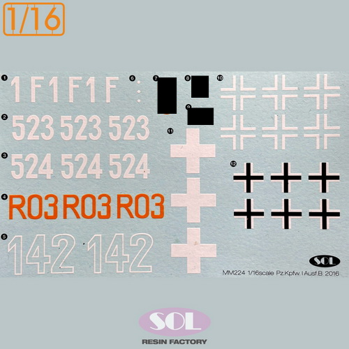 SOLMODEL MM948 Pz.Kpfw.I Ausf.B - Decal Set