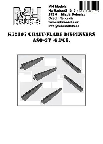 MH Models K72107 Chaff/Flare Dispensers ASO-2V (6pcs)