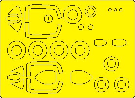 New Ware AM1359 MiG-19 P/PM - EXPERT Kabuki Masks (for Clear Prop Kits)
