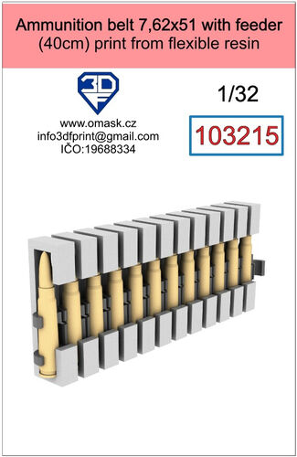 3DF 103215 Ammunition Belt 7,62x51 NATO with Feeder (3D-Printed)
