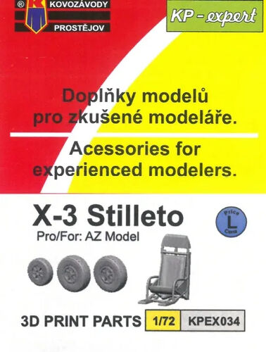 Kovozavody Prostejov KPEX034 X-3 Stileto Wheels And Seat (For AZ Model)