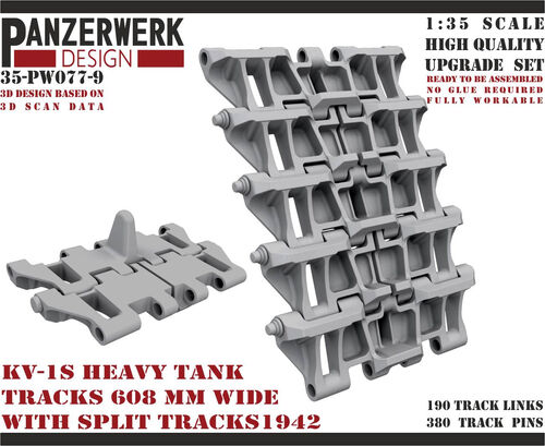 Panzerwerk Design 35-PW077-9 KV-1S (1942) Tracks with Split Tracks