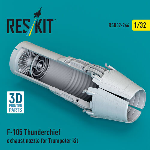 RES/KIT U32-0246 Republic F-105 Thunderchief - Exhaust Nozzle (3D-Printed / for Trumpeter Kits)