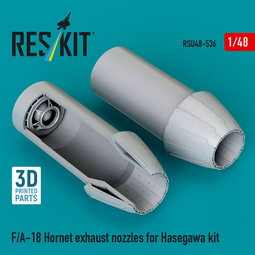 RES/KIT U48-0536 F/A-18 Hornet - Exhaust Nozzles (3D-Printed / for Hasegawa Kits)