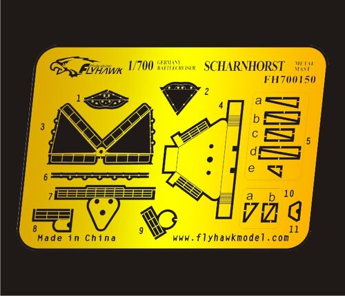 NEW! Flyhawk 700150 Germany Navy Scharnhorst Mast Detail