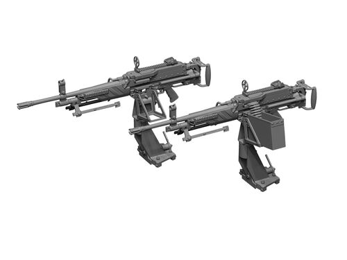 NEW! H3MODELS 35156 ROK Army K16 Machine Gun Set
