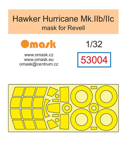 Omask 53004 Hawker Hurricane Mk.IIb / Mk.IIc - Masks Set (for Revell Kits)