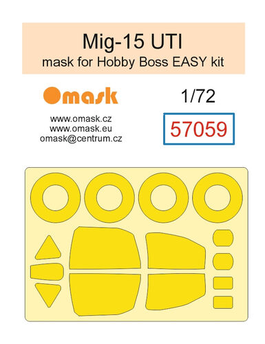 Omask 57059 Mig-15 UTI - Mask Set (for Hobby Boss Easy Kits)
