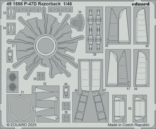 NEW! Eduard BIG49468 Republic P-47 D Razorback - Big Ed Set (for MiniArt Kits)