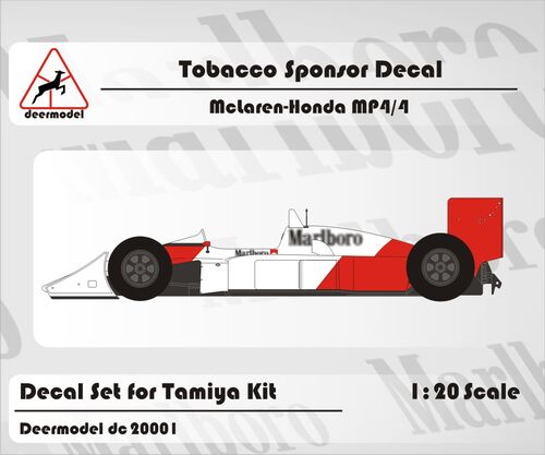 Deermodel DC20001 McLaren-Honda MP4/4 - Marlboro Decal Set (for Tamiya Kits)