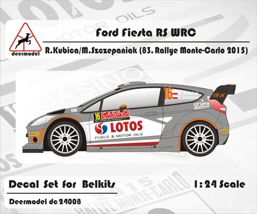 Deermodel DC24008 Ford Fiesta - Rallye Monte Carlo 2015 Robert Kubica (for Belkits Kits)