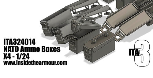 NEW! Inside the Armour ITA324014 NATO 7.62 Ammunition Boxes (Closed / Empty and with Belts / 3D-Printed)