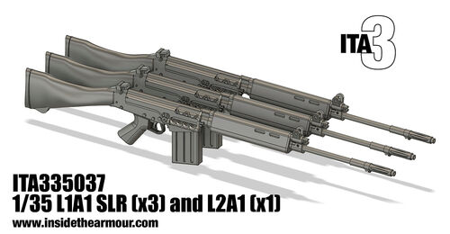 NEW! Inside the Armour ITA324006 L1A1 SLR (3 Pcs) and L1A2 Light MG (1 piece / 3D-Printed)