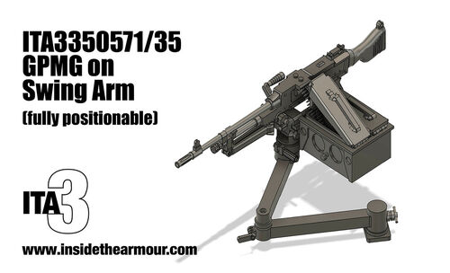 Inside the Armour ITA335057 L7 GPMG on Swing Arm (3D-Printed)