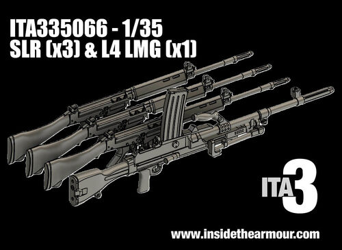 NEW! Inside the Armour ITA335066 L1A1 (3 pcs) L4 (NATO Bren LMG 1 piece) British Cold War Rifles (3D-Printed)