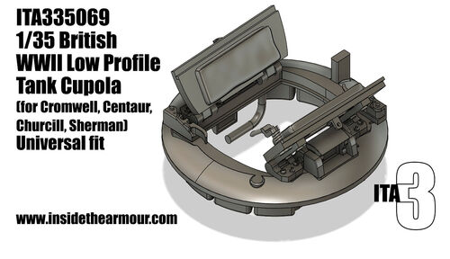 Inside the Armour ITA335069 British WWII Low Profile Tank Cupola (3D-Printed)