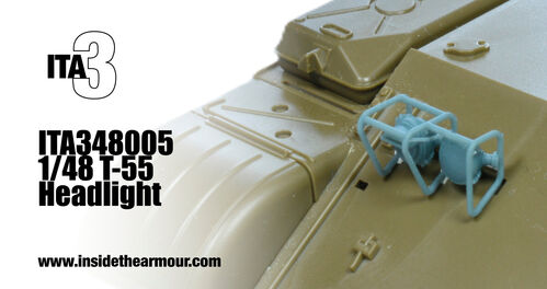 NEW! Inside the Armour ITA348005 T55 - Headlamp (for Tamiya Kits / 3D-Printed)