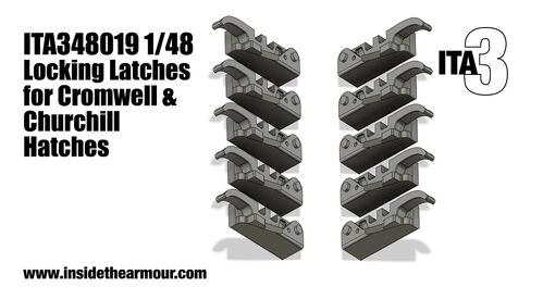 NEW! Inside the Armour ITA348019 British Tank Hatch Latches for Cromwell and Chuchill (3D-Printed)