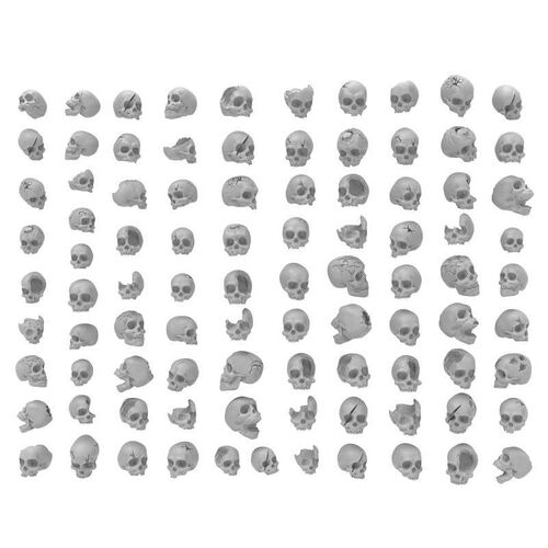 Green Stuff World 1343 Skulls - 3D Printed Resin (85 pcs)