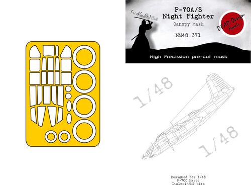 DEAD Design Models NM48371 Douglas P-70 A/S Night Fighter - Canopy Mask (for Italeri / AMT Kits)