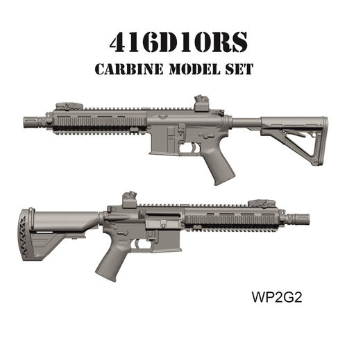 NEW! GG Simulations models WP2G2 HK416 D10RS Carbine Model Set (3D-Printed)
