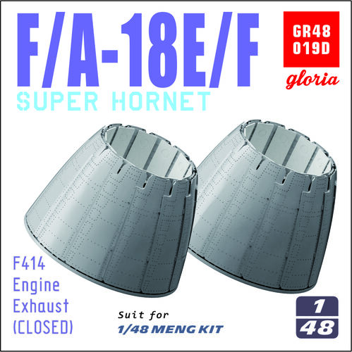 Gloria Model GR48019D Boeing F/A-18 E/F Super Hornet - Exhaust Nozzle CLOSED (for Meng Kits)