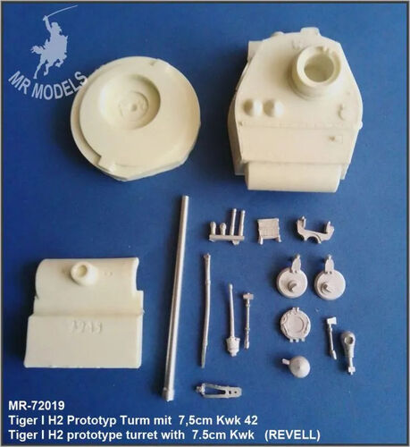 MR Modellbau 72019 Tiger I H2 - Prototype Turret with 7.5 cm Kwk (for Revell Kits)