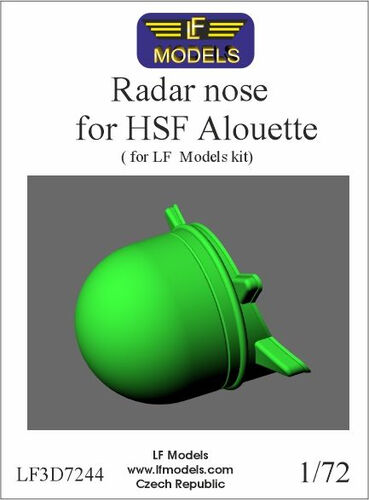 LF Models 3D7244 Aerospatiale Alouette III - HSF Radar Nose (3D-Printed / for LF Models Kits)